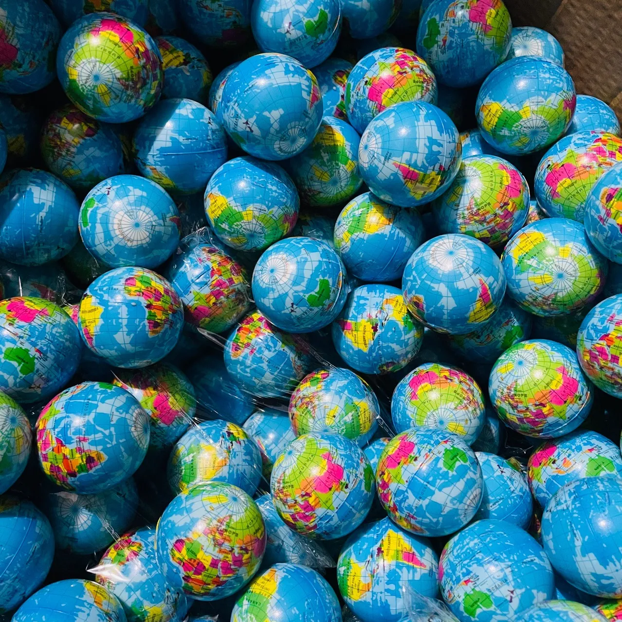 Wholesale World Map Soft Foam Earth Globe Hand Wrist Exercise Stress ...