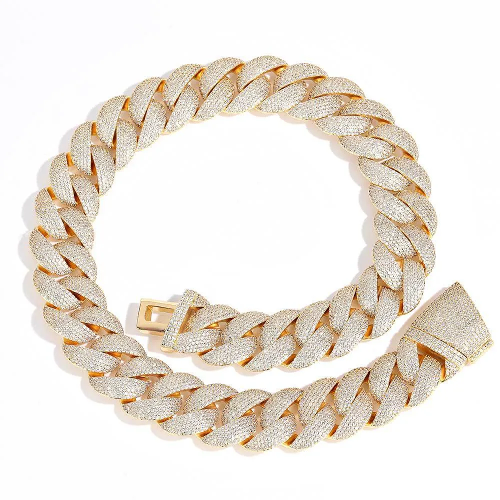 Iced Out Miami Cuban Link Jewelry Set - 22mm Hip Hop Chain & Bracelet ...