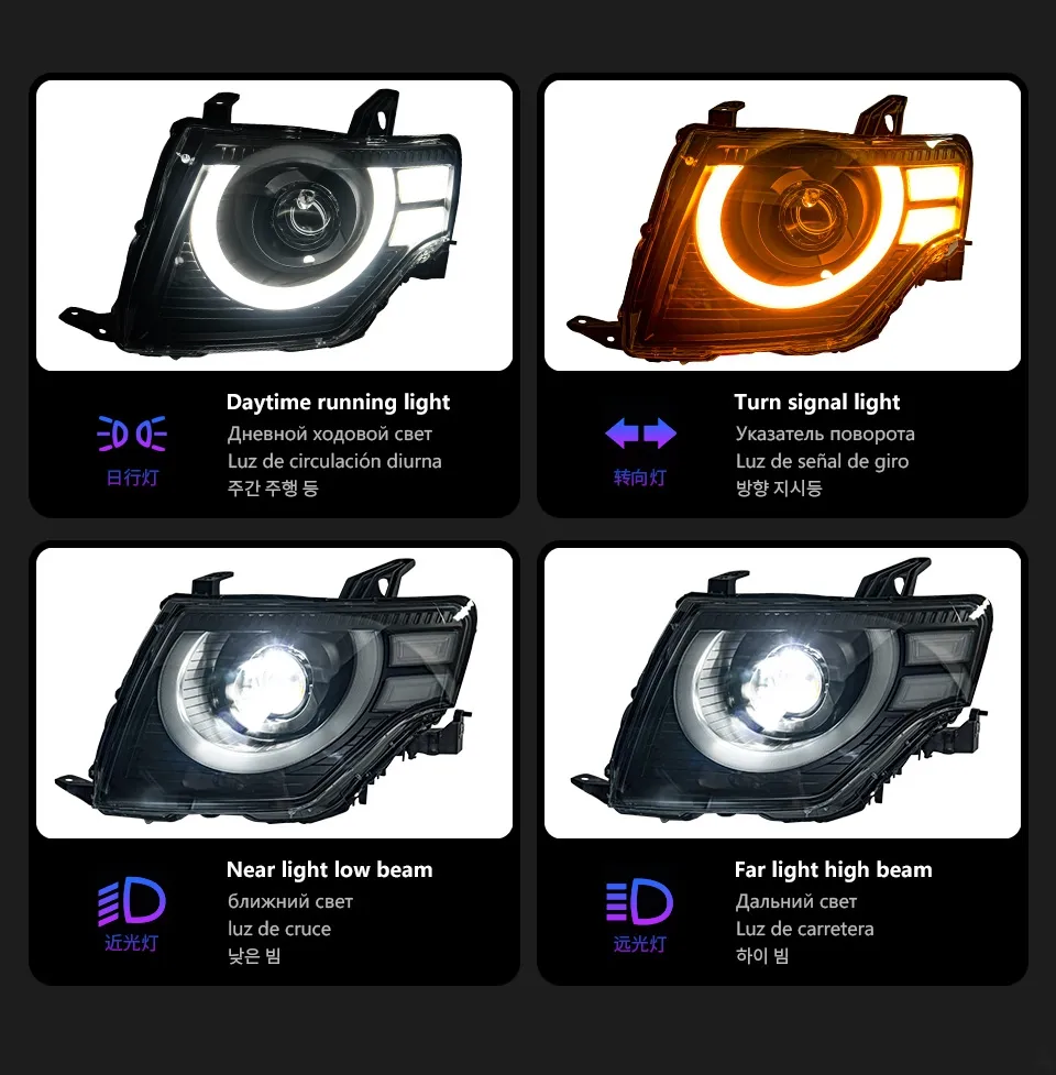 PAJERO V93 V97 2006 2024 Montero V87 V95 Headlights Dynamic Signal Animation LED Lights From ...