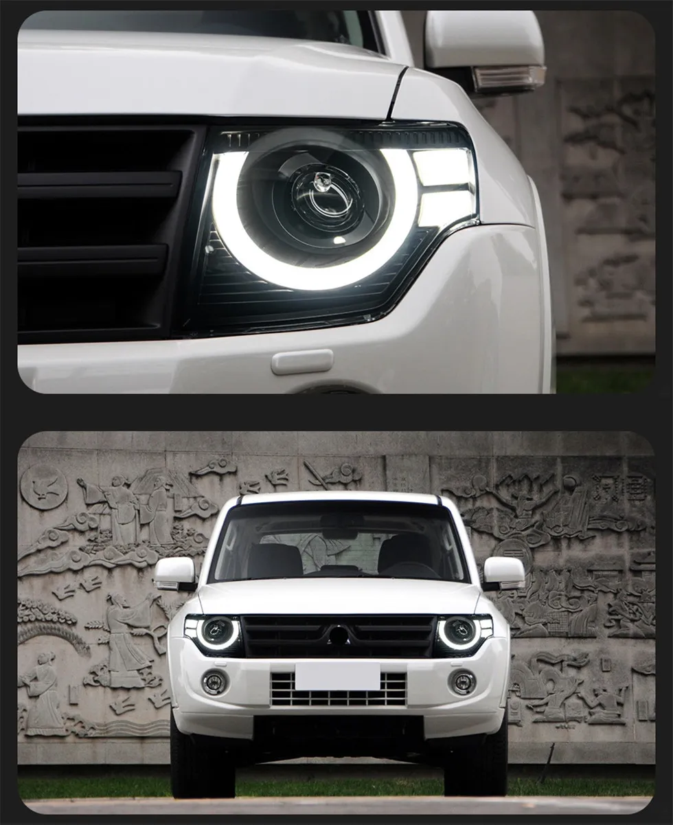 PAJERO V93 V97 2006 2024 Montero V87 V95 Headlights Dynamic Signal Animation LED Lights From ...