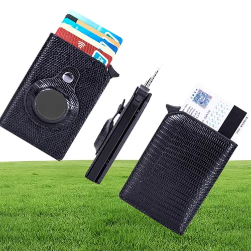 RFID Air Tag Men's Slim Trifold Airtag Mens Wallet With Card Holder ...