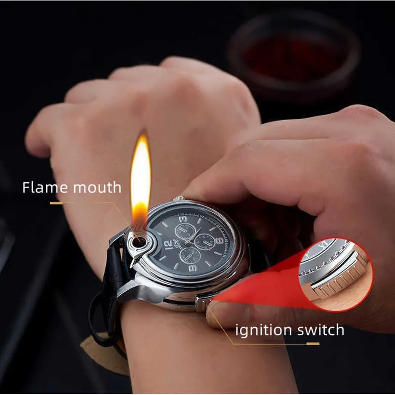 Windproof Refillable Metal Gasless Lighter | Portable Outdoor Fashion ...