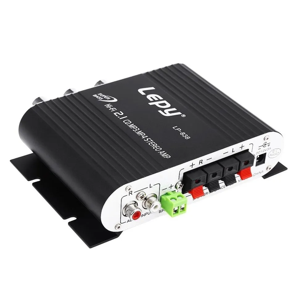 Digital Car Amplifier 12V Hi Fi 2.1 Channel Audio Power Amplifier For ...