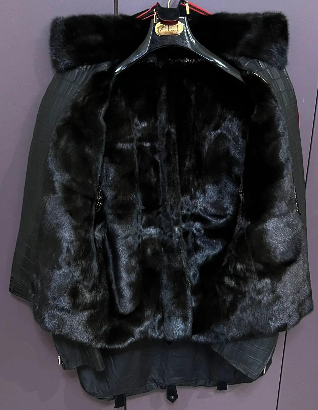 DHgate.com:Mens Black Crocodile Leather Fur Coat Jacket DHgate.com:Mens Black Crocodile Leather Fur Coat Jacket