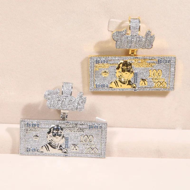 Nuevo Diseñador US De 100 Dólares Money Pends Con Collar De Cadena De ...