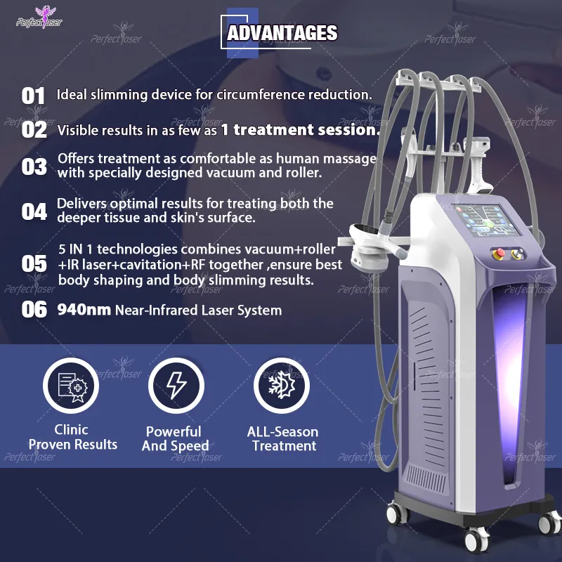 40K Cavitation Machine Vacuum Roller RF Body Shaping Device: Advanced ...