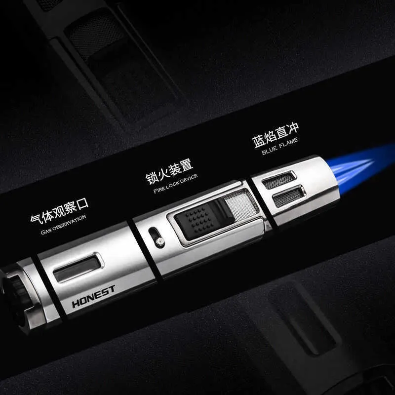 Gun Lighters: Pen Style Metal Torch Lighter, Refillable Windproof Flame ...