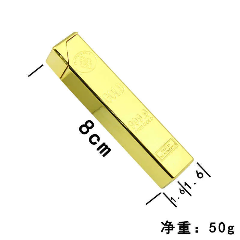 DHgate.com:Creative Open Flame Lighter - Gold Brick Inflatable Metal ...