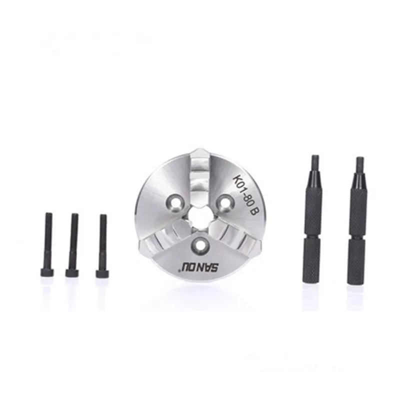DHgate.com:80mm Mini Lathe Chuck, 3 Jaws Woodworking Hand Chuck with ...