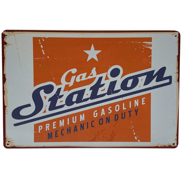 Vintage Tin Sign Gulf Metal Sign Decorative Plaque For Garage Gasoline ...