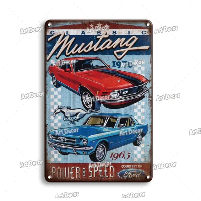 Garage Metal Plate Sign Vintage Car Poster Tin Sign Man Cave Decoration ...