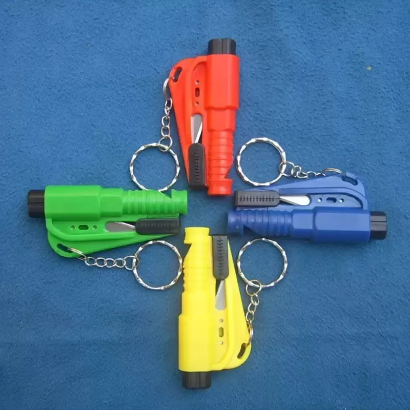 Portable Mini Self Defense Hammer Keychain Seat Belt Cutter, Window ...