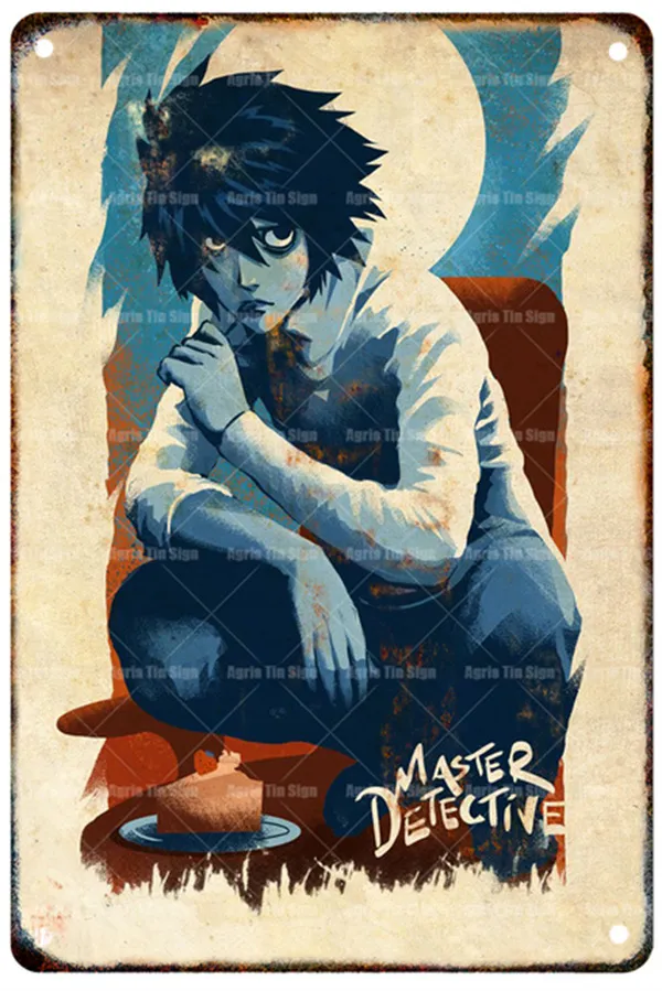 Japanese Anime Art Painting Plaque Vintage Metal Tin Signs Bar Pub ...