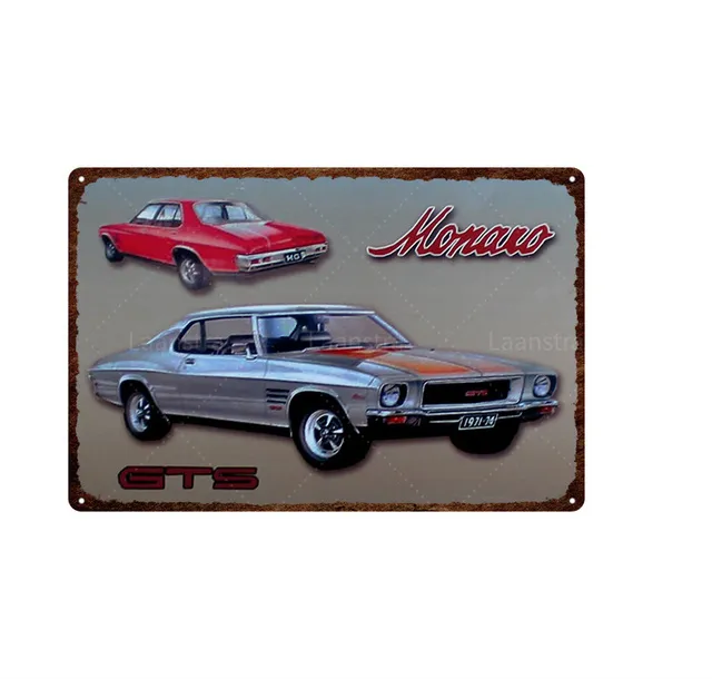 Vintage Car Motorcycle Garage Decoration Retro Poster Tin Signs Retro ...