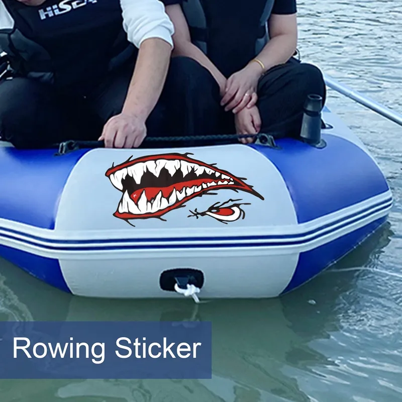 Creative Shark Mouth Teeth cute stickers - Waterproof...