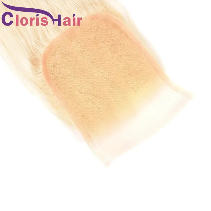 Premium #613 Blonde Closure: Raw Virgin Indian Hair, Silk Straight ...