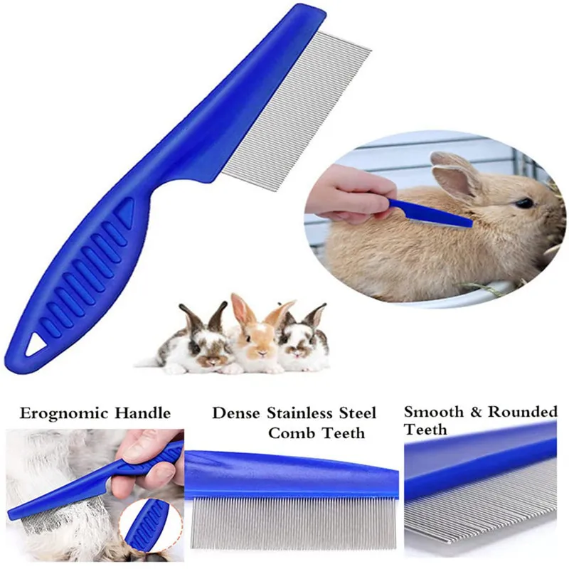 Stainless Steel Flea Combs For Pet Grooming Professional Detangling ...