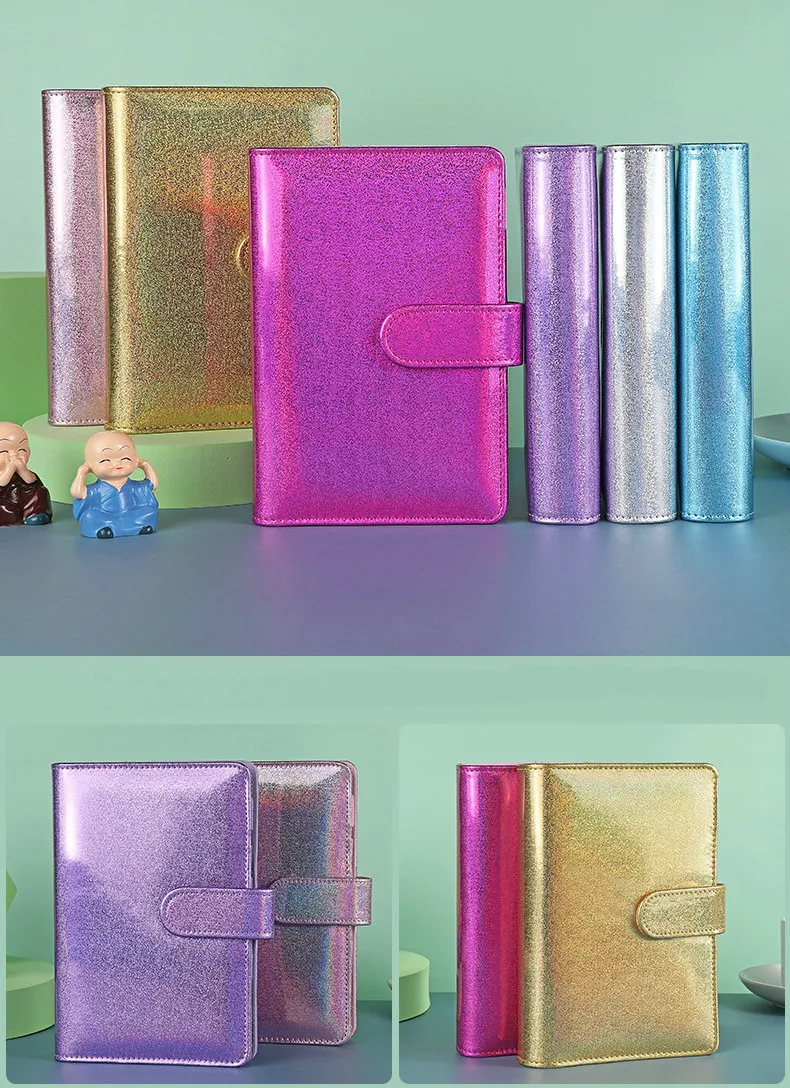 Refillable Notebook Binder: A6 Faux Crocodile Leather Planner, Compact ...