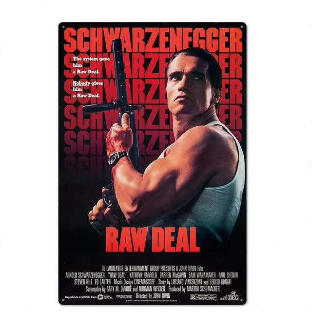 Action Movie Red Heat Metal Painting Poster Plaque Vintage Metal Famous ...
