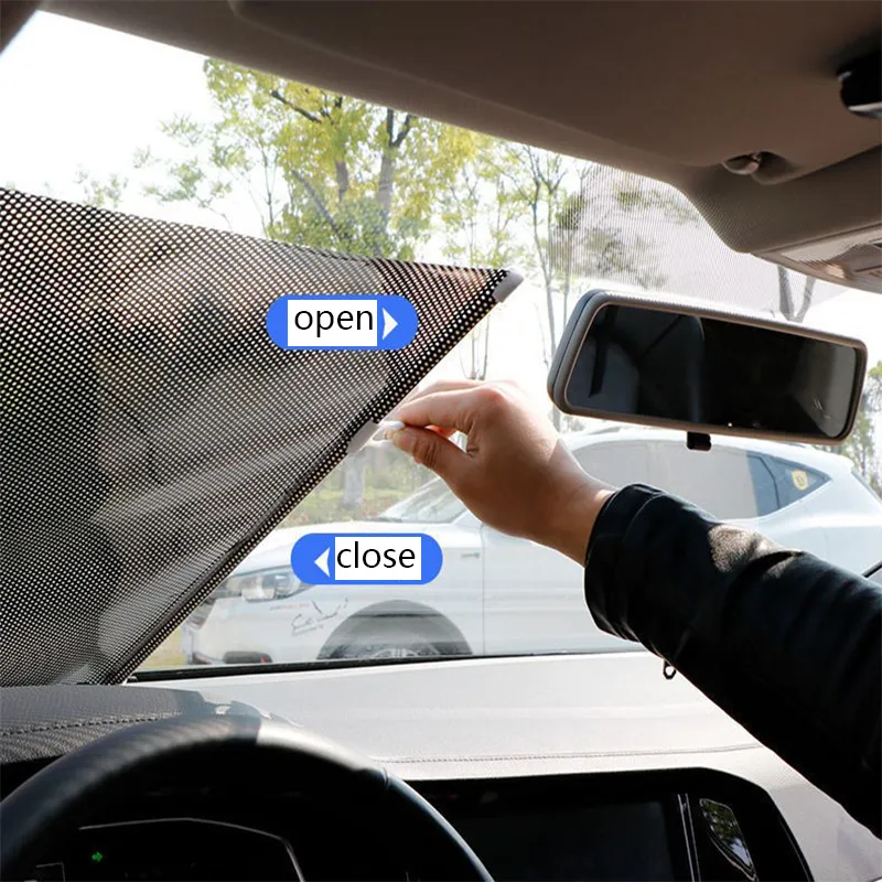 2024 Universal Car Retractable Sun Shade Frontfenster Windschutzscheibenschutz UV Visor Schild Schwarze Graue Tyvek Nadel Innenzubehor Accessoires Von 9 58 DHgate