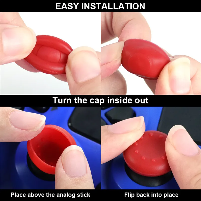New Soft Skid Proof Silicone Thumbsticks Cap Thumb Stick Caps Joystick ...