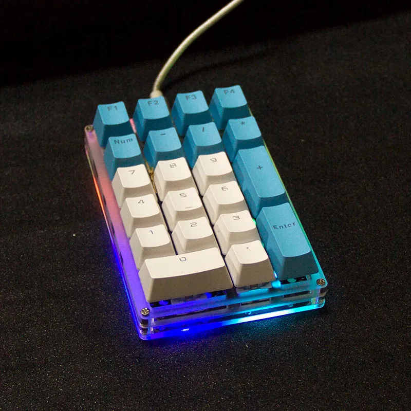 Programmable Macro Pad - 21 Key QMK Custom Mechanical Keyboard Numpad ...