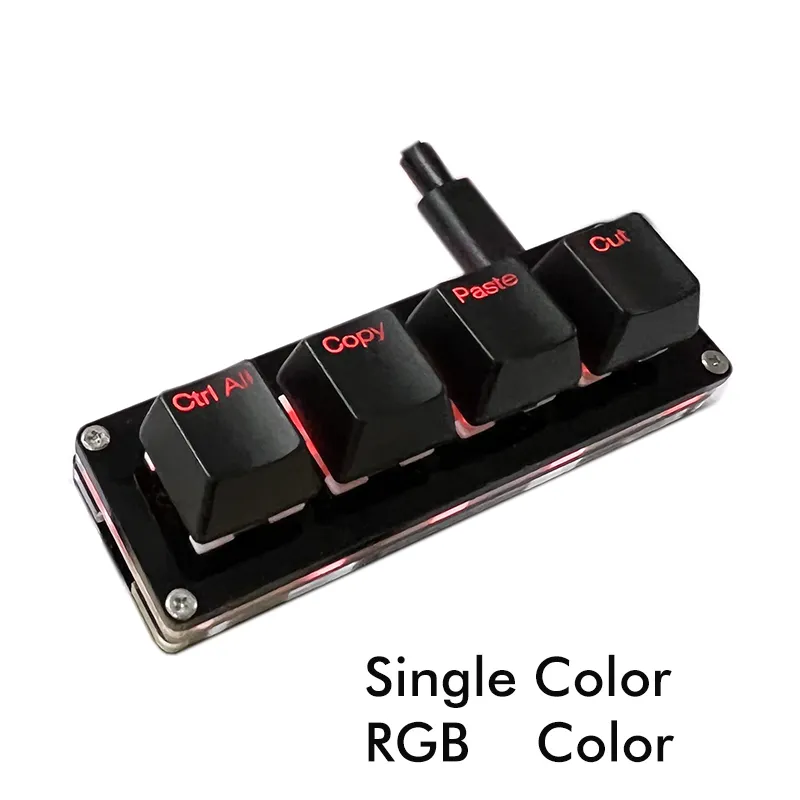 Wireless Keyboard Backlit Mini Copy Paste Cut Keyboard Multifunction RGB LED Macro Programmable ...