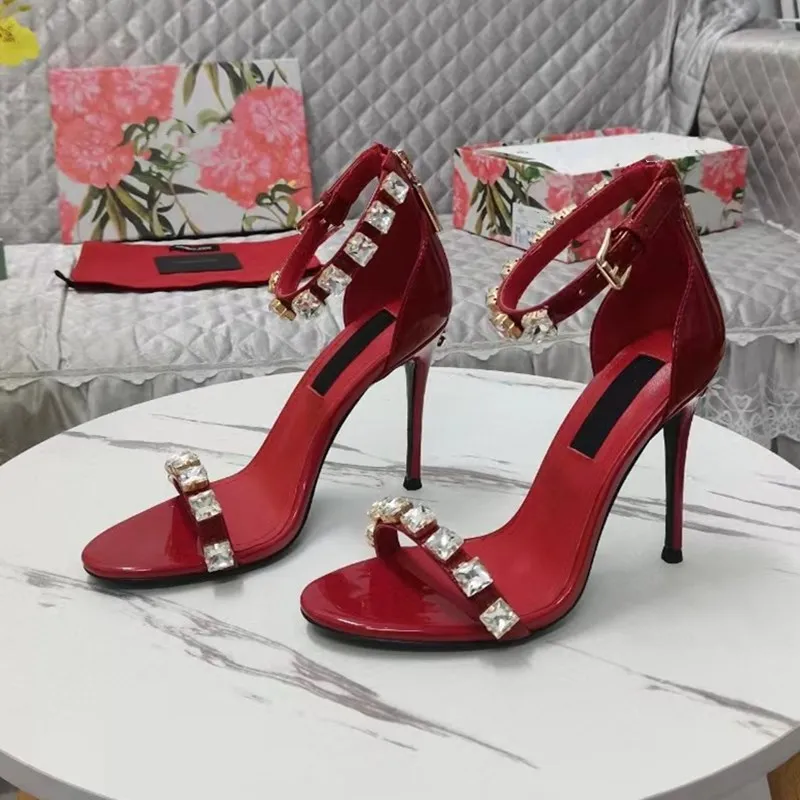 Bulk Crystal High Heel Sandals Women 11CM Square Heel... At Only $86.58 ...