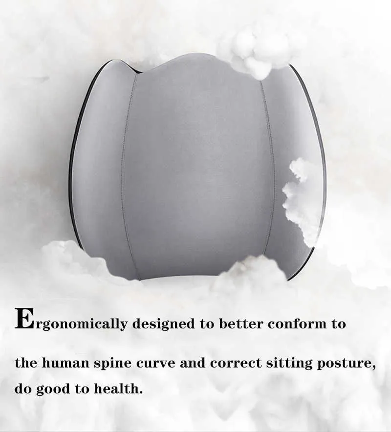 Automatic Memory Foam Lumbar Support Backrest Pillow With Arms For Head ...