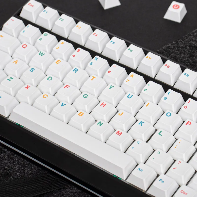 GMK Cool Kids Smile Face Keycaps 136 Keys PBT DYE SUB English Custom ...