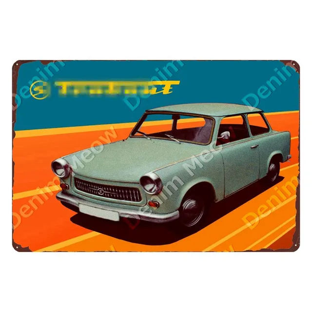 Speed Racing Vintage Metal Tin Sign Garage Bar Cafe Home Teal Canvas ...