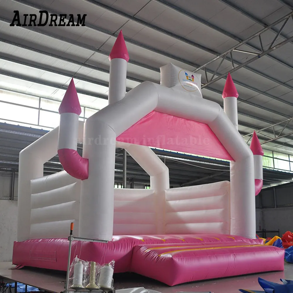 DHgate.com:White wedding inflatable bouncy castle full PVC bounce house ...