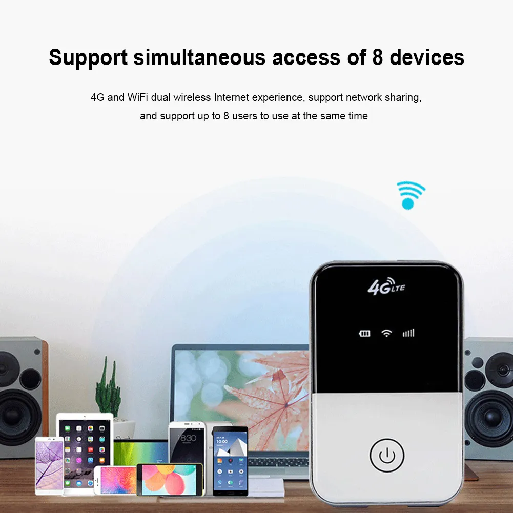 Unlocked 4G LTE Pocket WiFi Router With Sim Card Slot For Car Mobile ...