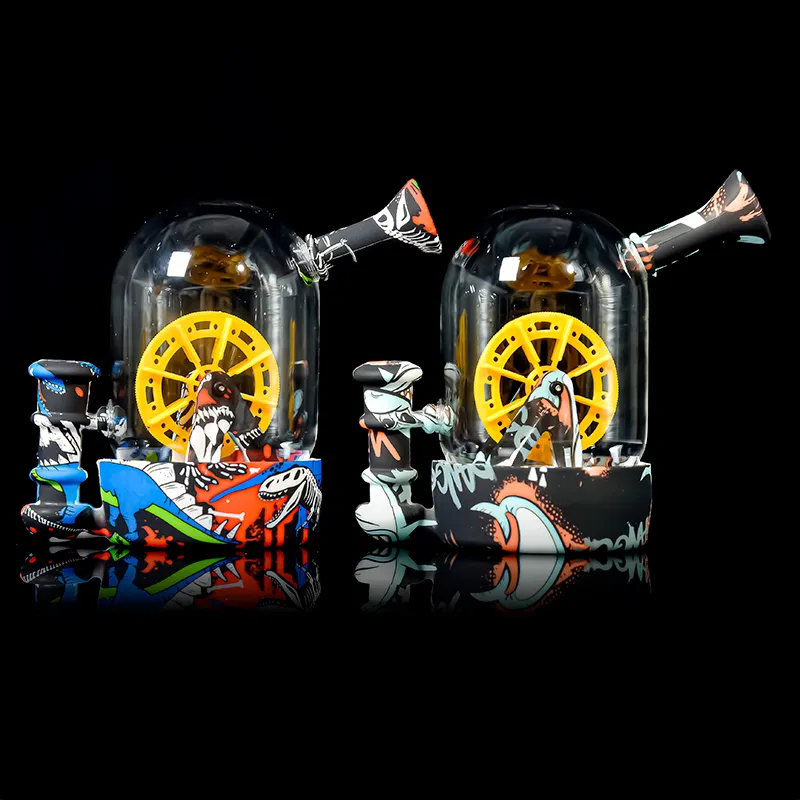 Smoking Accessories Windmill Silicone Water Pipe With Glass Bowl & Box ...