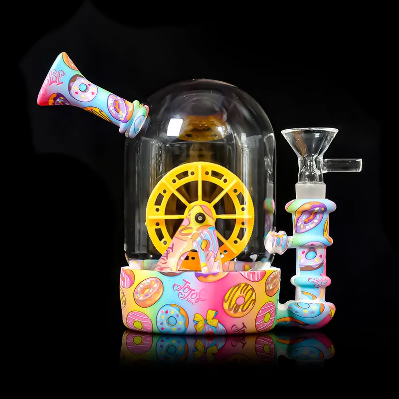 Smoking Accessories Windmill Silicone Water Pipe With Glass Bowl & Box ...