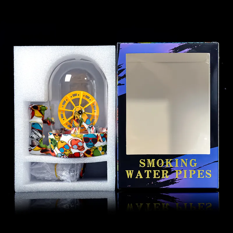 Smoking Accessories Windmill Silicone Water Pipe With Glass Bowl & Box ...