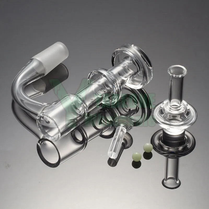 Terp Slurper Set With Dish And Carb Cap: Double Vacuum Quartz Banger ...