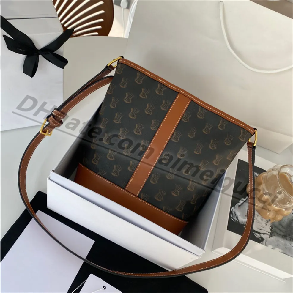 Genuine Leather Bucket Bag Unisex Small 20-30cm Soft Hasp Closure ...