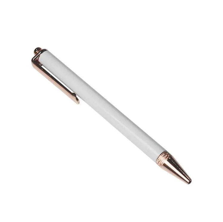 White Sublimation Ballpoint Pens Blank Heat Transfer Zinc Alloy Pens ...
