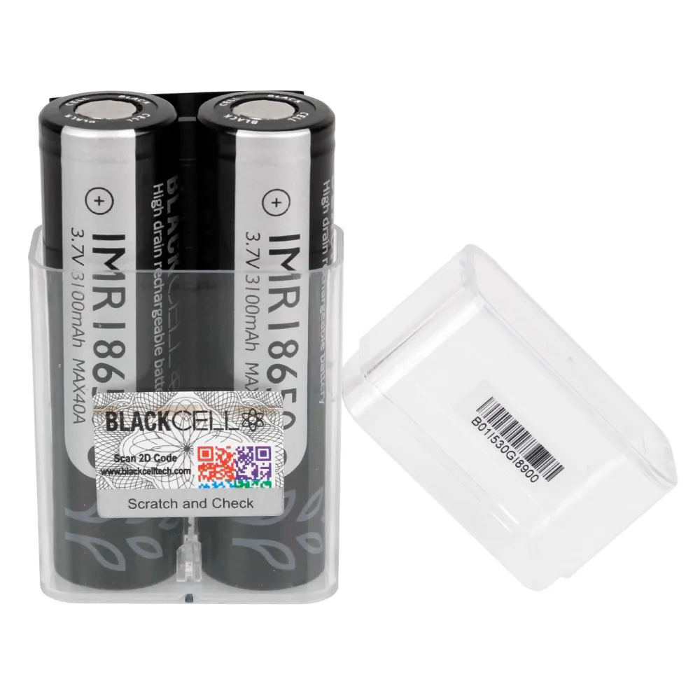 Original BlackCell IMR 18650 Li Ion Battery 3100mAh 40A 3.7V Red Yellow ...