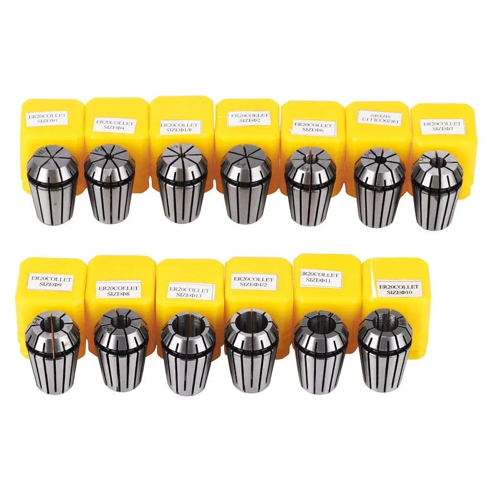 ER20 Precision Spring Collet Set - 1-13mm CNC Collet Chuck for Milling ...