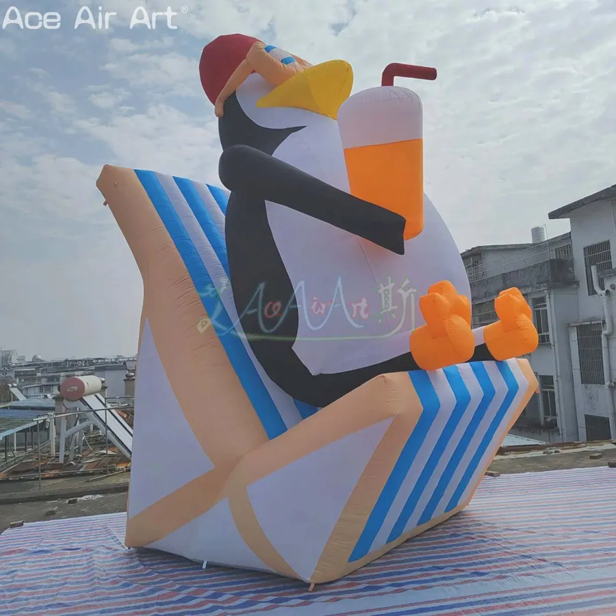 Inflatable Toy: 5m Giant Air Blow Penguin Model For Playgrounds & Beach ...