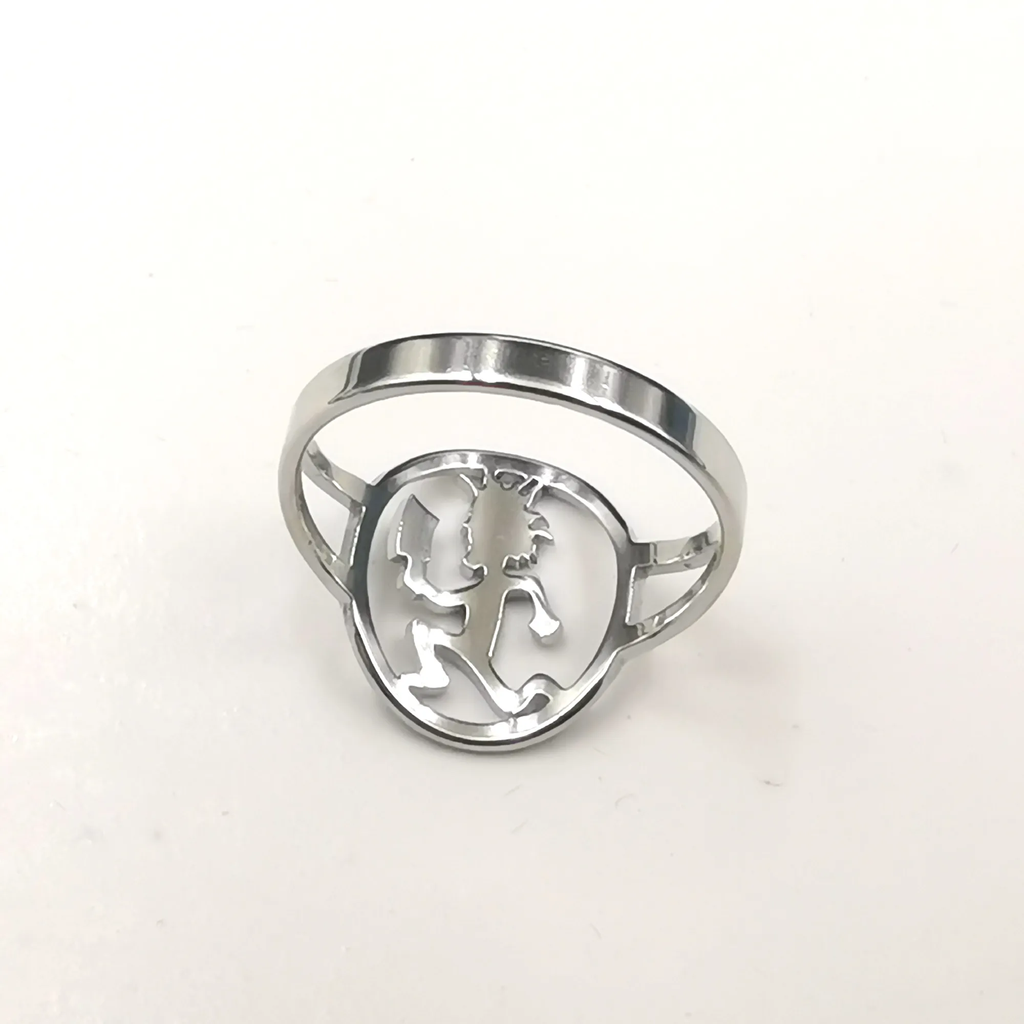 Mens Hatchetman ICP Ring Stainless Steel Fashion Polished Silver ...