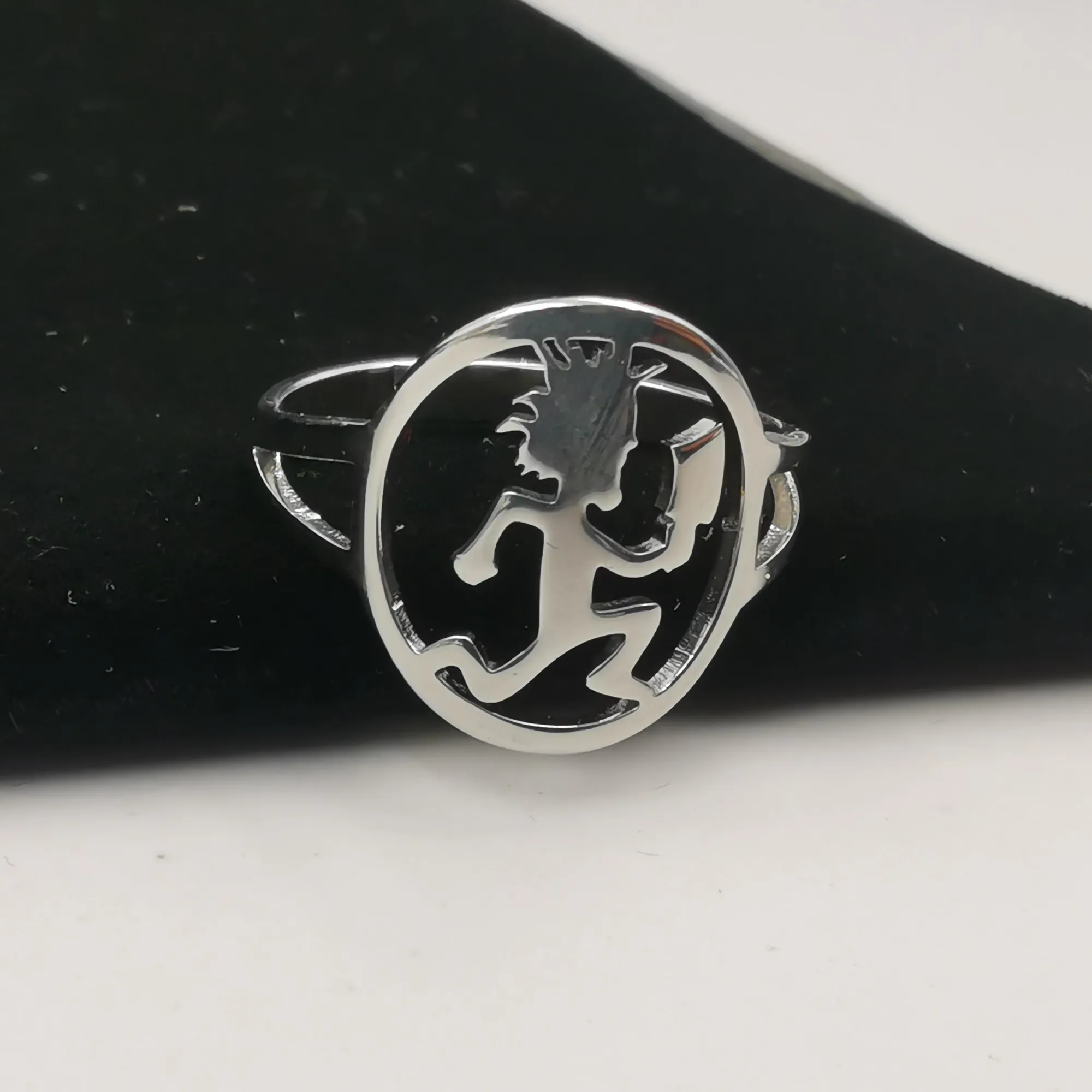 Mens Hatchetman ICP Ring Stainless Steel Fashion Polished Silver ...