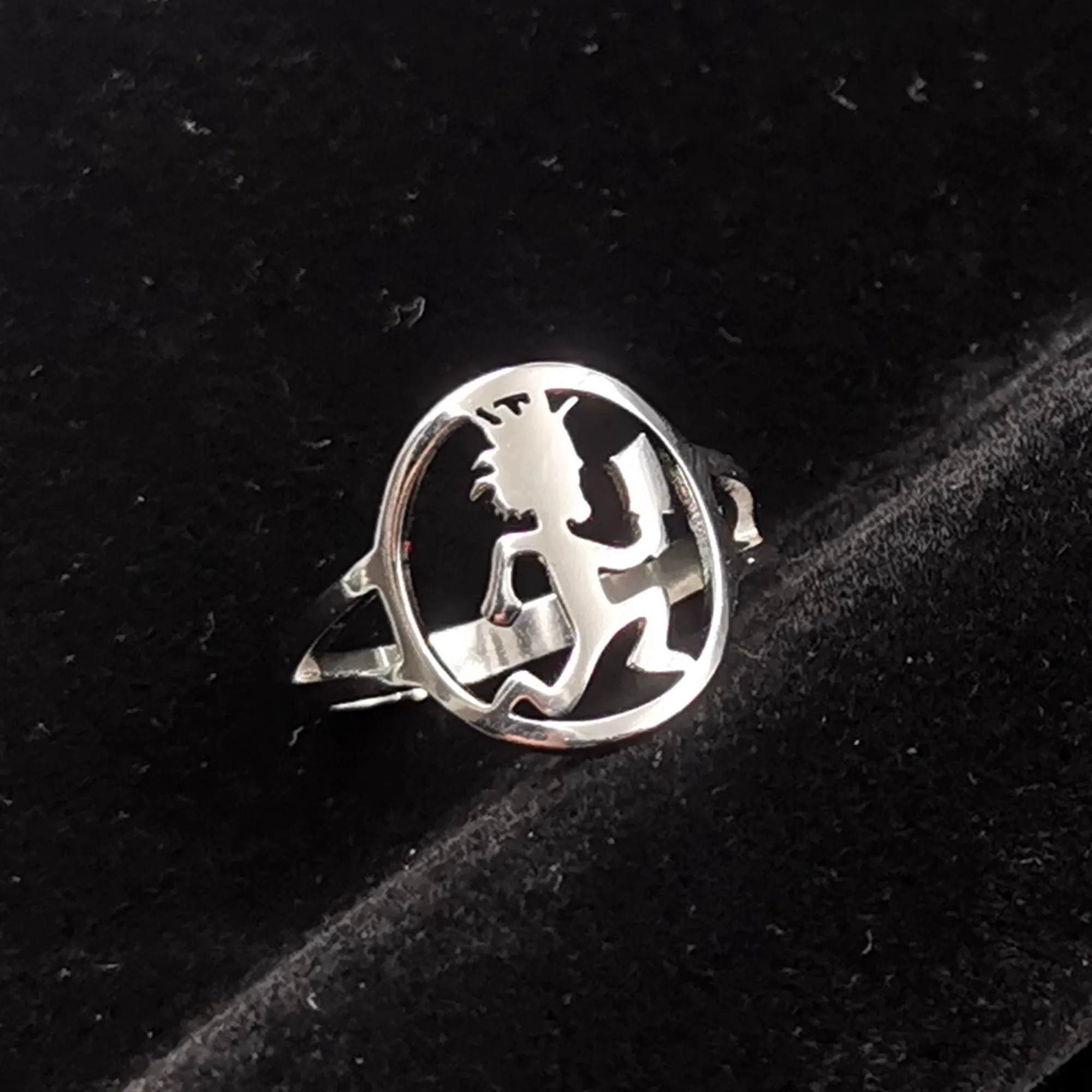 Mens Hatchetman ICP Ring Stainless Steel Fashion Polished Silver ...