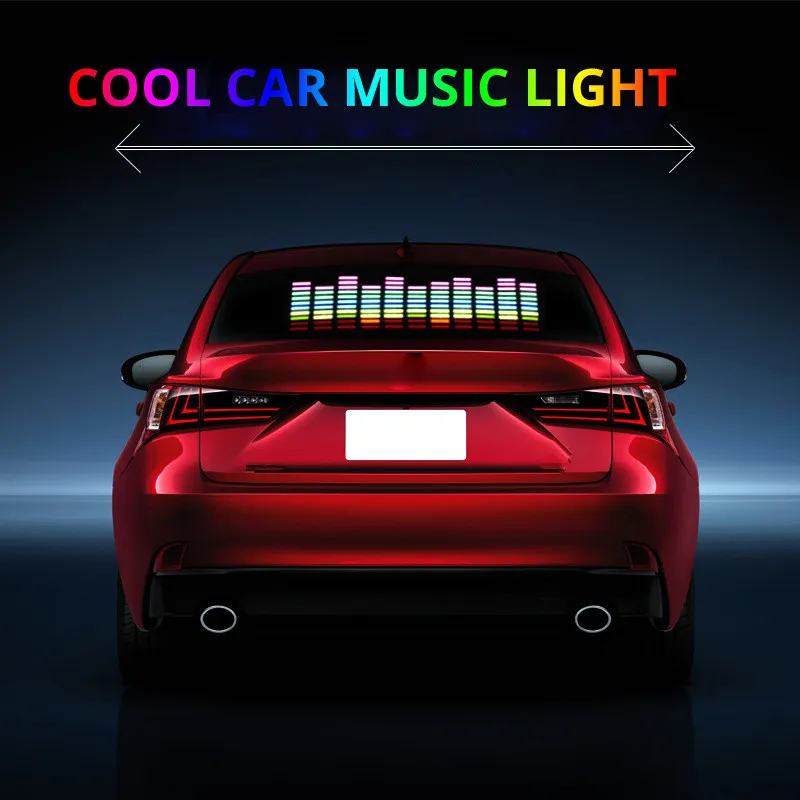 90X25CM Party Event Supplies Car Music Rhythm Rgb Lamp Windshield LED ...