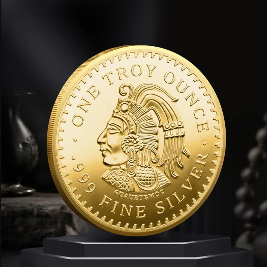 Mexican Maya Aztec Calendar Art Prophecy Culture Silver Plated Replica ...