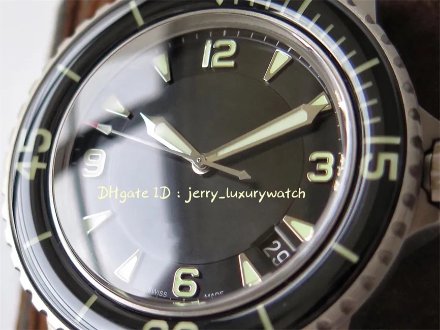 Men's 45mm FIFTY FATHOMS ZF 5015 Luxury Watch, Cal.1315 Movement, Black ...