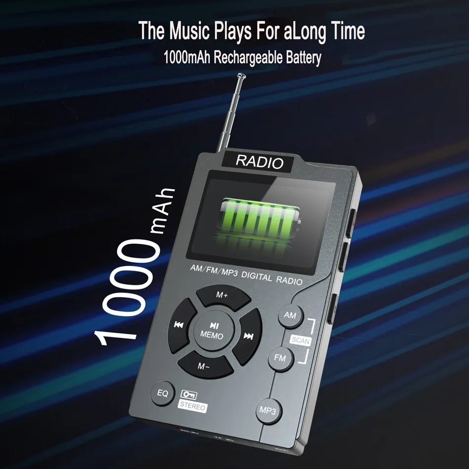 Portable FM AM Dual Band Mini Radio, 2024 Upgraded Stereo Pocket Radio ...
