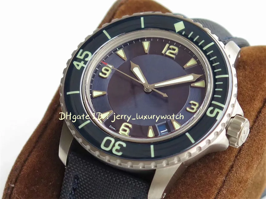 Men's 45mm FIFTY FATHOMS ZF 5015 Luxury Watch, Cal.1315 Movement, Black ...